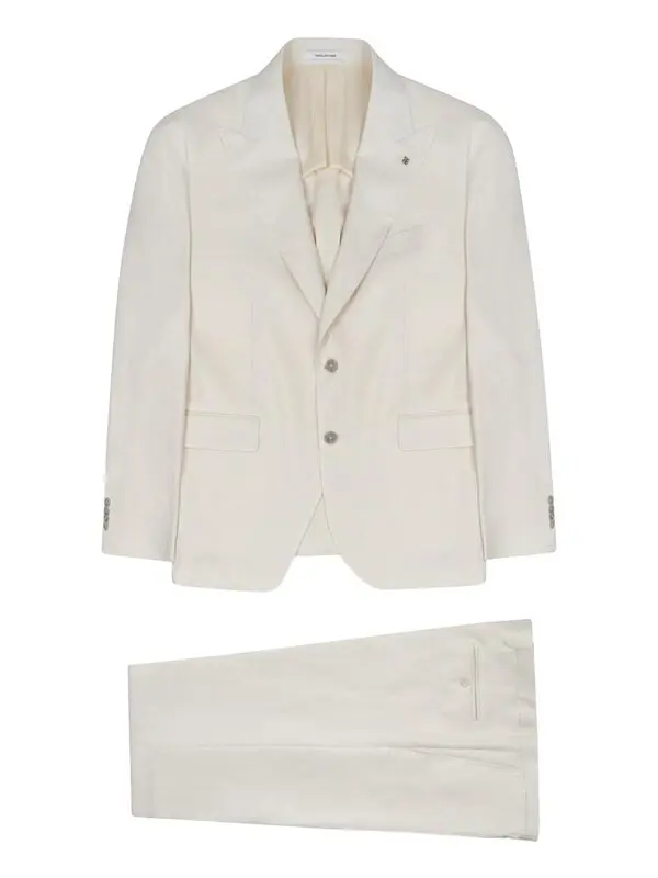 Tagliatore Linen Vesuvio Suit - Cream