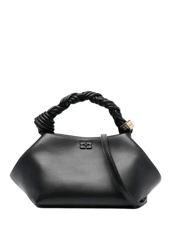 GANNI Handbag Bou' With Butterfly Logo And Black Leather Woven Handle For - Multicolor