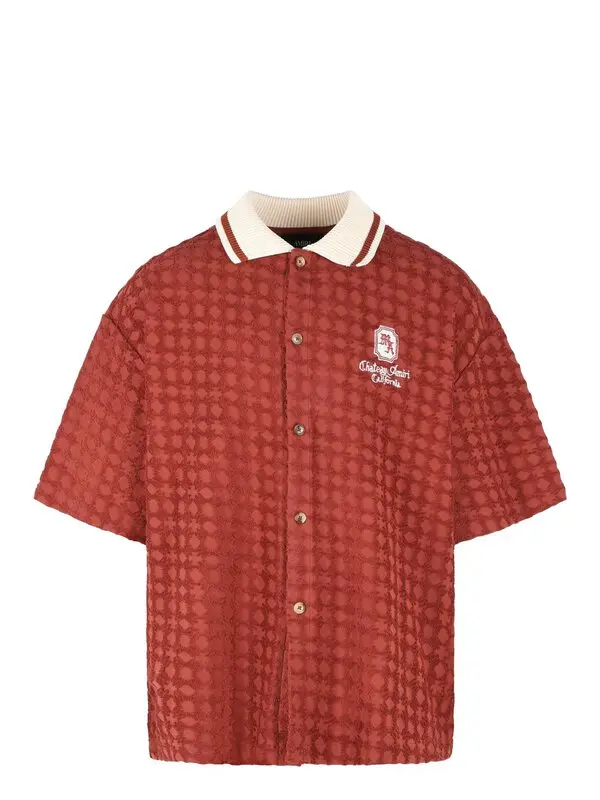 Amiri Brick Cotton Shirt - Red