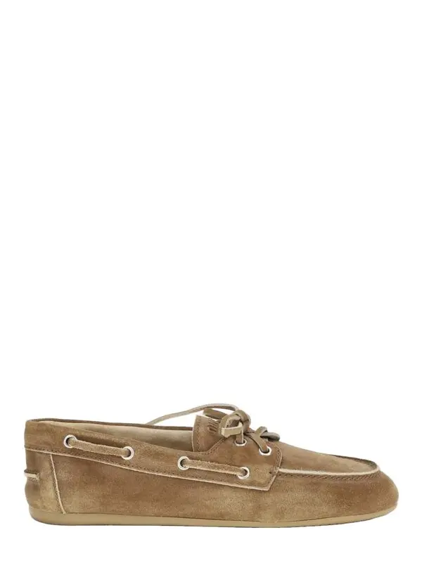 Miu Miu Calf Leather Loafer - Brown