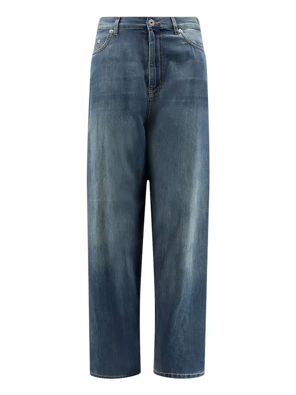 Dior Light Denim Jeans With Vintage Effect - Multicolor