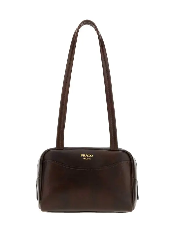 Prada Leather Mini Shoulder Bag - Brown