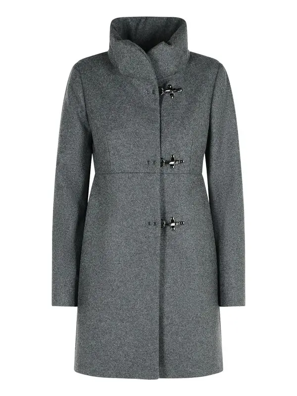 FAY Graphite Wool Blend Coat - Gray