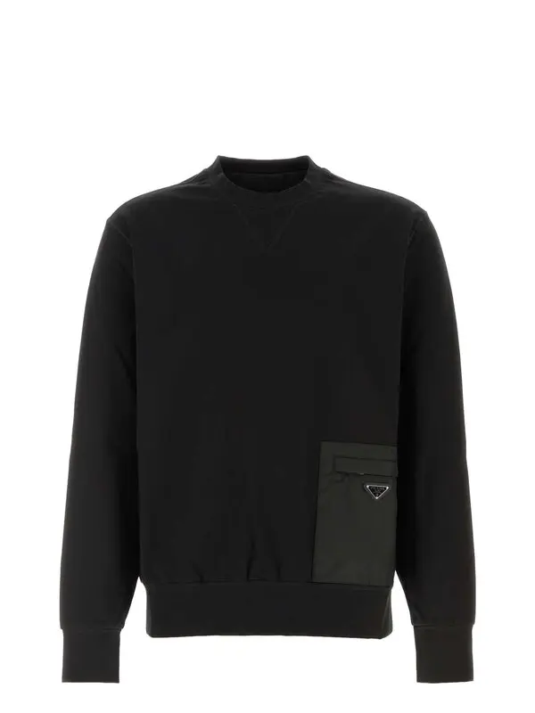 Prada Stretch Jersey Sweatshirt - Black