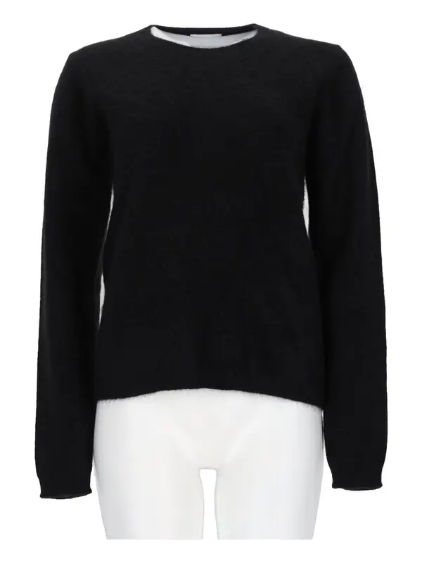 P.a.r.o.s.h Racoon Fur Sweater - Black