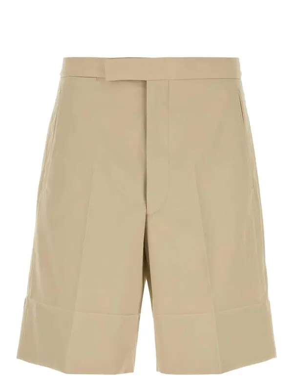 Prada Sand Cotton Bermuda Shorts - Brown