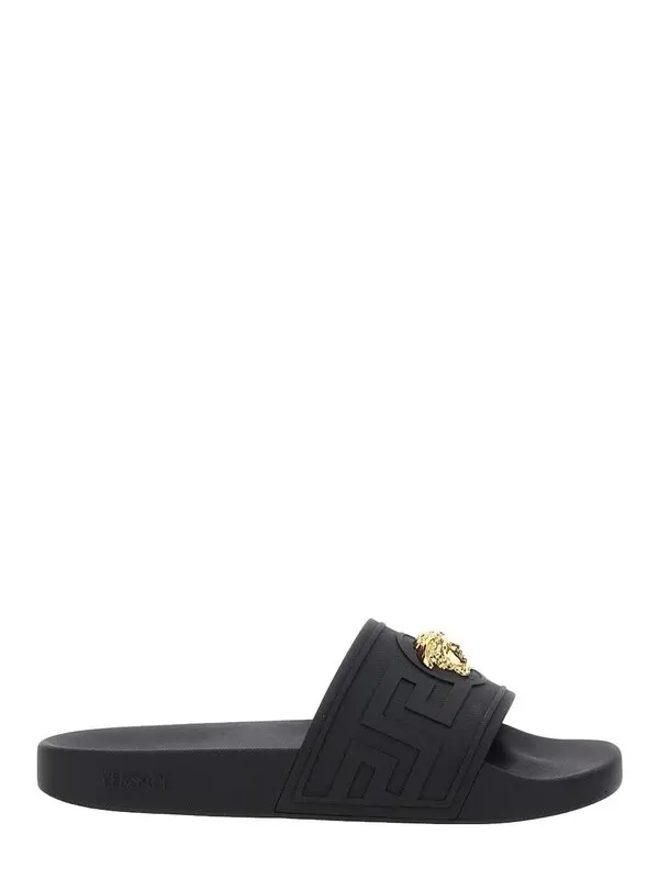 Versace Tech Fabric Medusa Slide Sandals - Multicolor