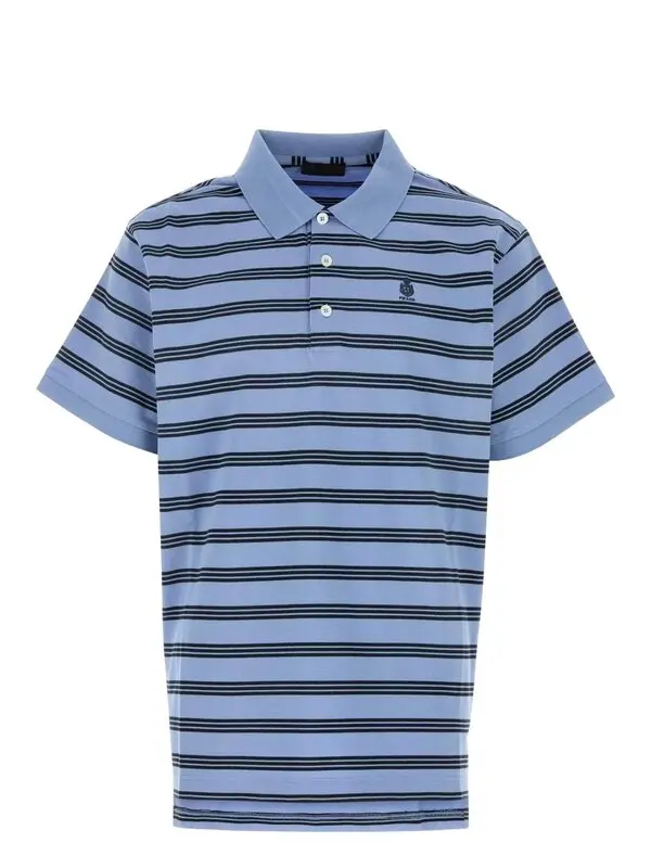 Prada Embroidered Piquet Polo Shirt - Multicolor