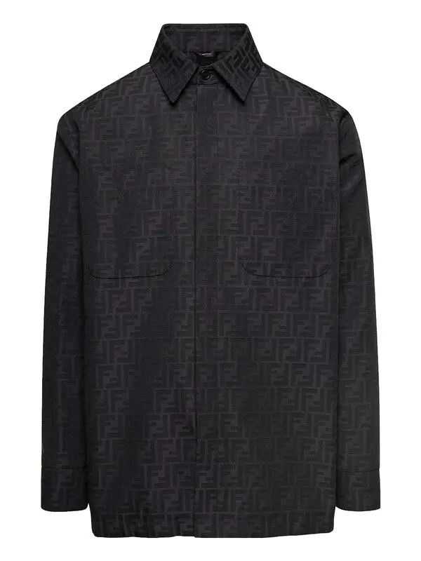 Fendi Overshirt Zucca Jacquard - Gray