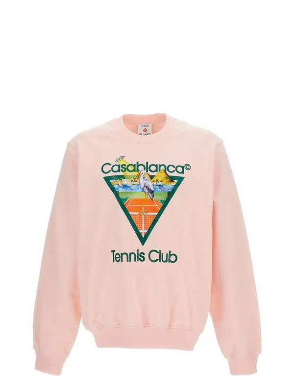 Casablanca Tennis Club Icon Printed Classic Sweatshirt - Multicolor