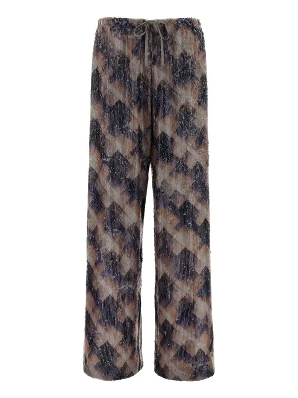 Dries Van Noten Embellished Viscose Trousers - Multicolor