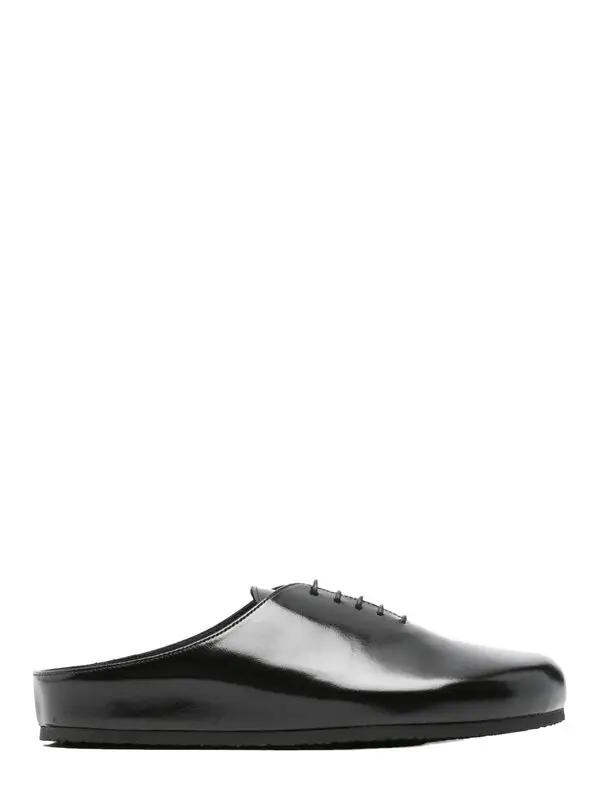 Jacquemus Patent Leather Derby Mules - Black