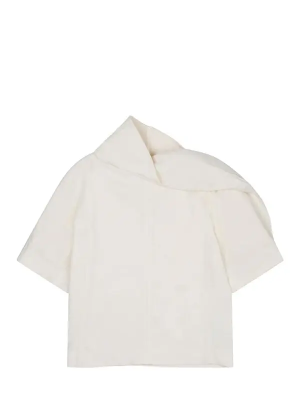 Bottega Veneta Top In Lana - Cream