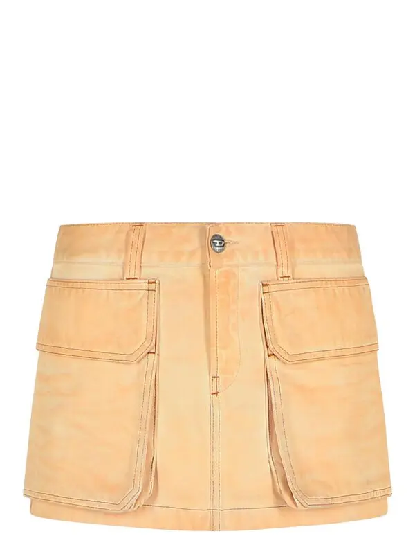 DIESEL® Cotton Miniskirt - Cream