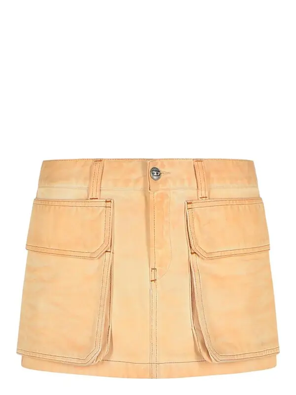 DIESEL® Polyurethane Miniskirt - Cream