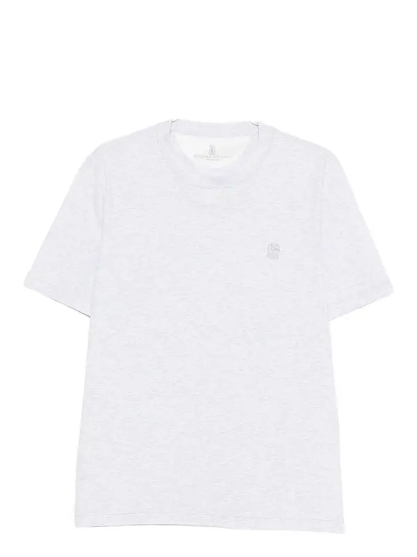 Brunello Cucinelli Logo Cotton T-shirt - Multicolor