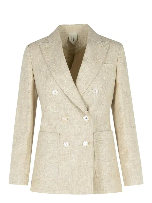 Max Mara Linen Blend Blazer - Cream