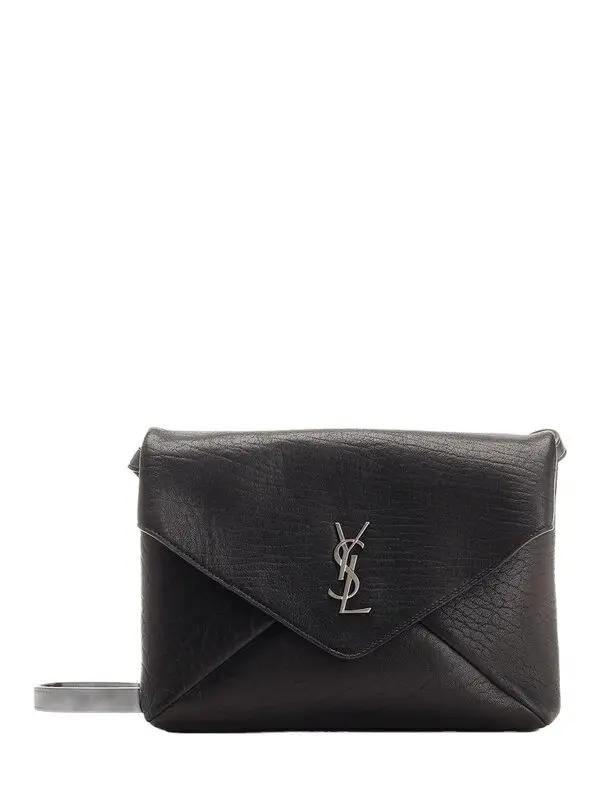 Saint Laurent Envelope Cassandre Messenger Bag - Black
