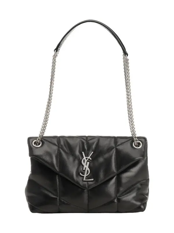 Saint Laurent Lou Lou Puffer Shoulder Bag - Black
