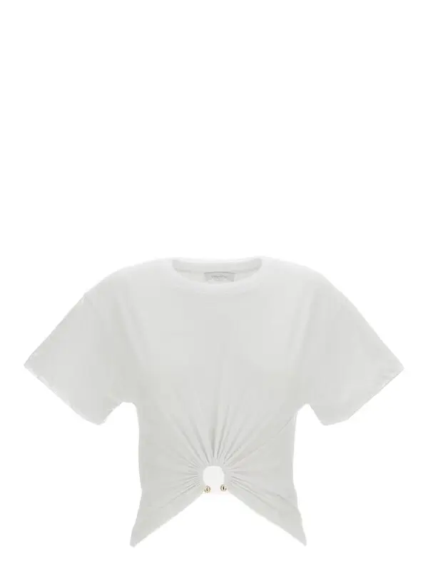 Rabanne Pierced Cropped T-shirt - Multicolor