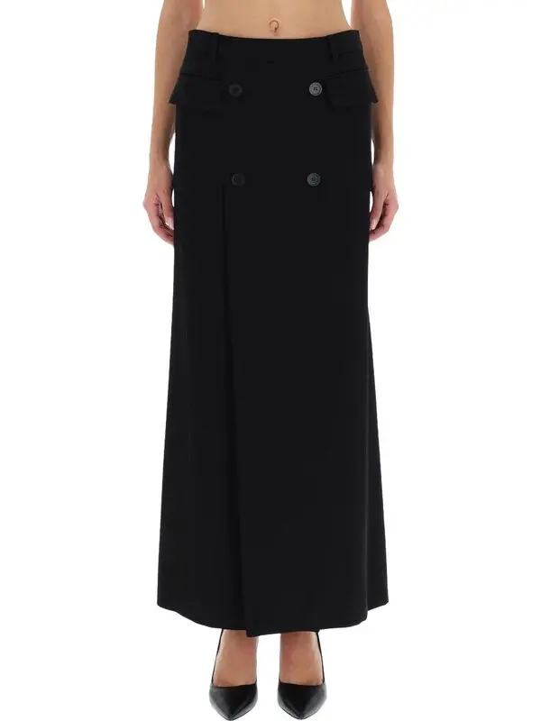 Balenciaga Long Sartorial Skirt - Black