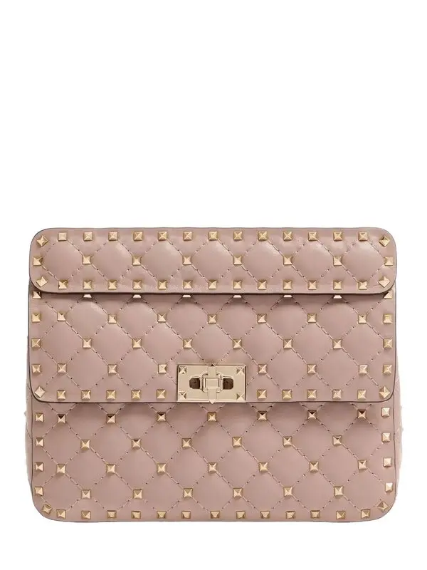 Valentino Garavani Rockstud Spike Leather Crossbody Bag With Iconic All-over Studs - Multicolor