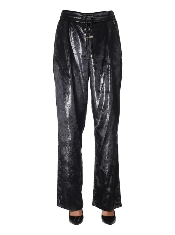 Balmain Wide Leg Pants - Black