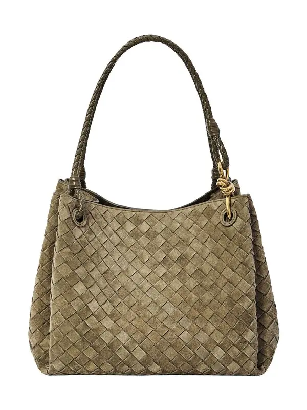 Bottega Veneta Parachute Large Suede Shoulder Bag - Multicolor