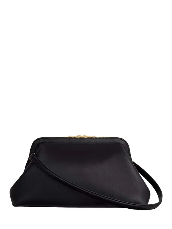 Celine Doctor Leather Shoulder Bag - Black