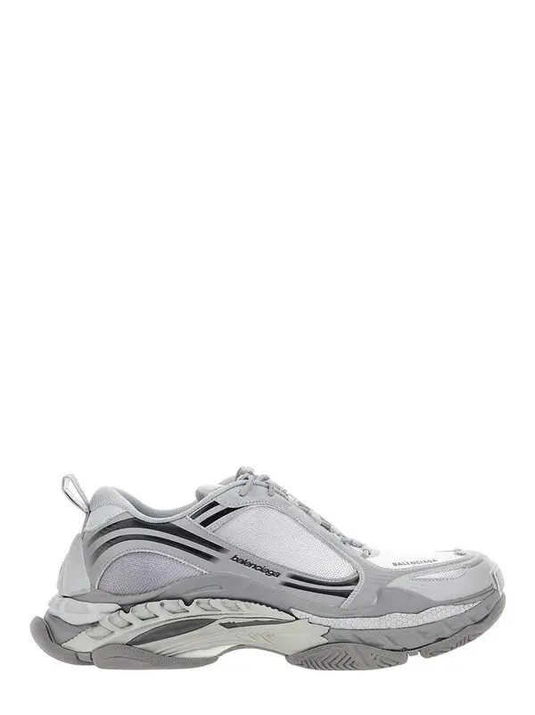 Balenciaga Triple-s 2' Grey Sneakers With Logo On The Front And Back And Worn Effect In Leather For - Multicolor