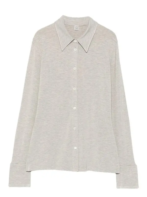 TOTEME Classic Collar Shirt - Gray