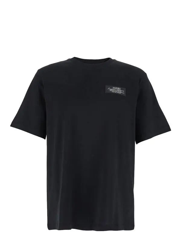 Amiri T-shirt With Spirit Print On The Front In Cotton - Black