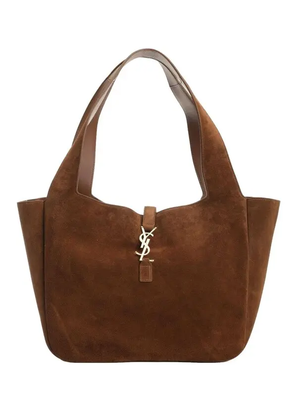 Saint Laurent Suede Le 5 À 7 Bea Tote Bag - Brown