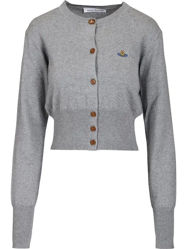 VIVIENNE WESTWOOD Bea Cropped Cardigan - Gray