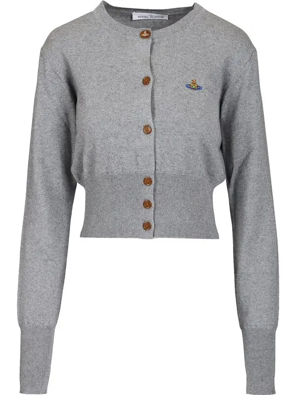 VIVIENNE WESTWOOD Bea Cropped Cardigan - Gray