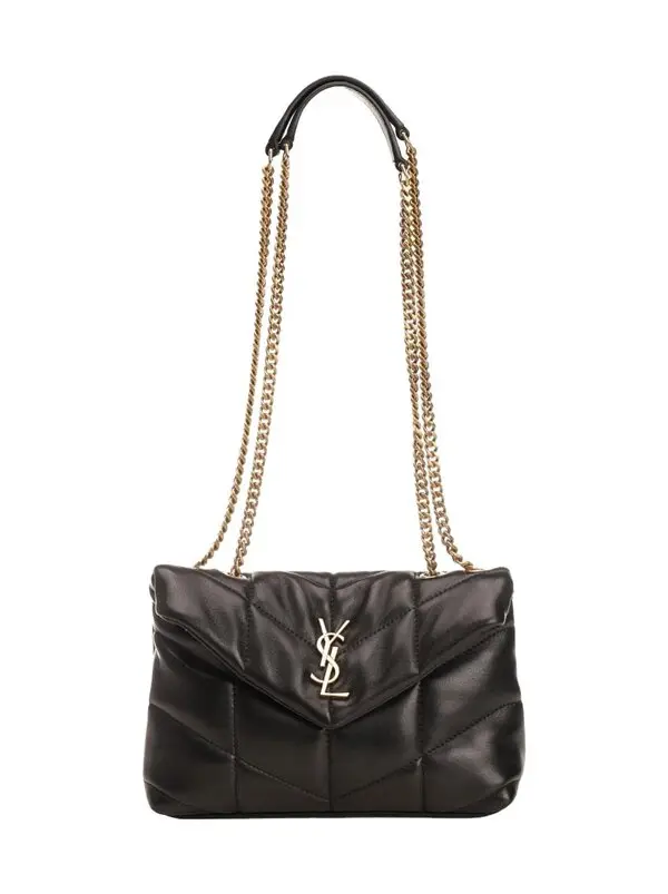 Saint Laurent Mini Loulou Puffer Bag - Black