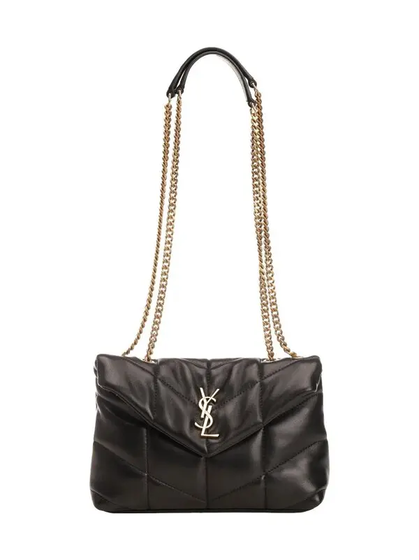 Saint Laurent Mini Loulou Puffer Bag - Black