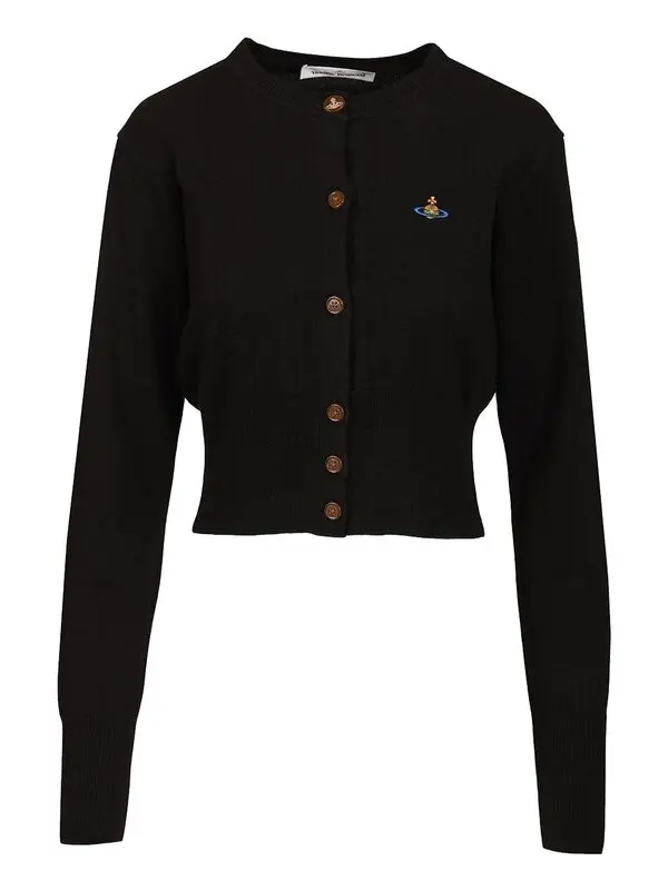 VIVIENNE WESTWOOD Bea Cropped Cardigan - Black