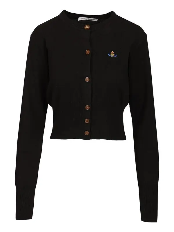 VIVIENNE WESTWOOD Bea Cropped Cardigan - Black