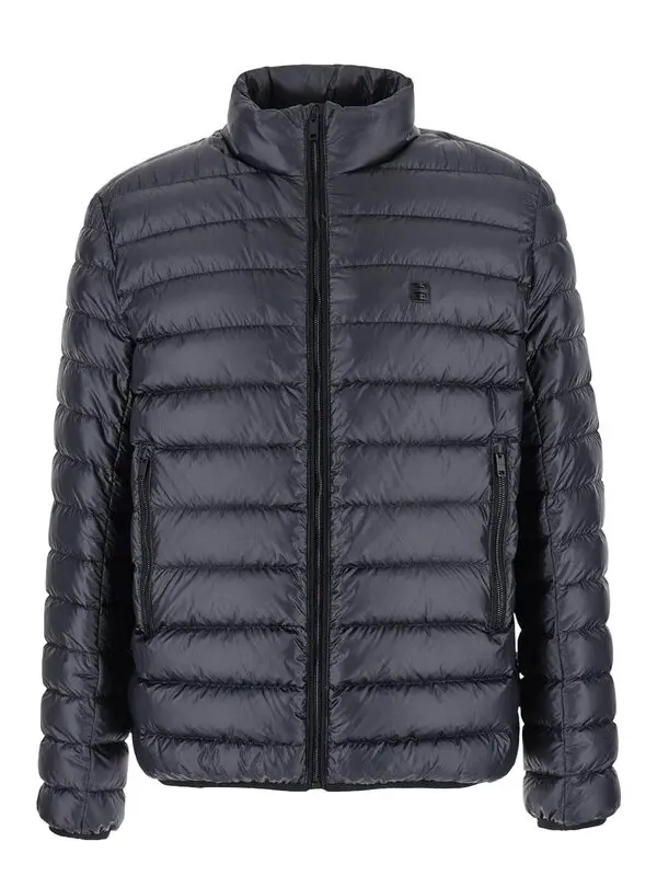 Givenchy High Neck Down Jacket With Logo Detail - Multicolor