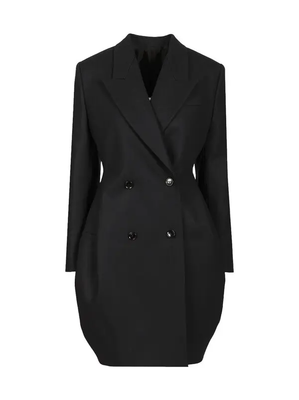Alaïa Double-breasted Rounded Coat - Blue