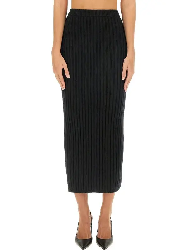 Max Mara Silk Skirt - Black