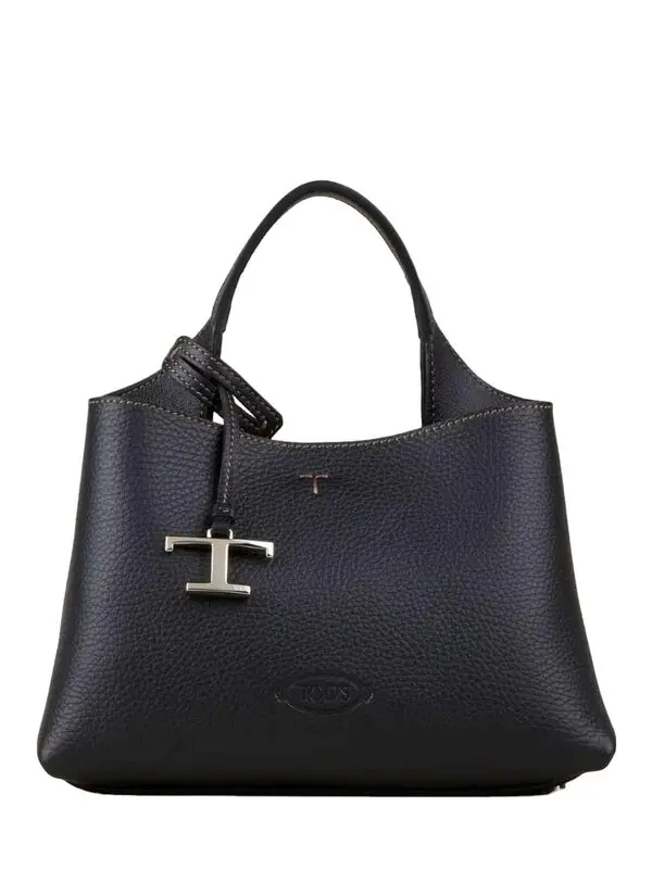 TOD'S T Timeless Leather Handbag - Black