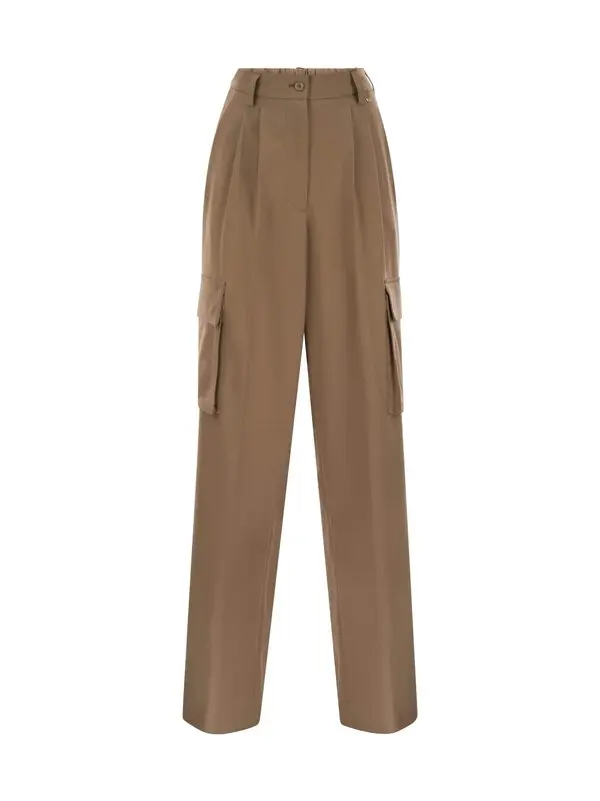 Herno Soft Wool Cargo Pants - Brown