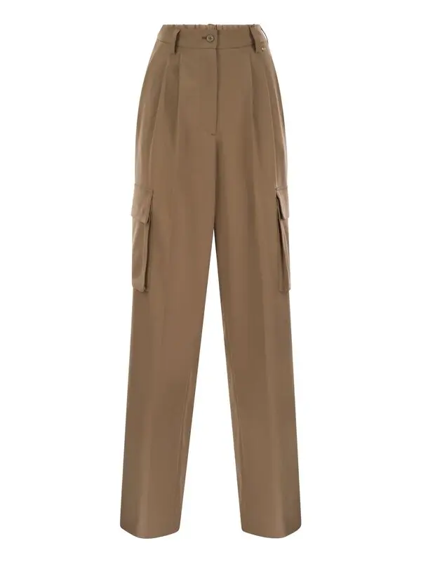 Herno Soft Wool Cargo Pants - Brown