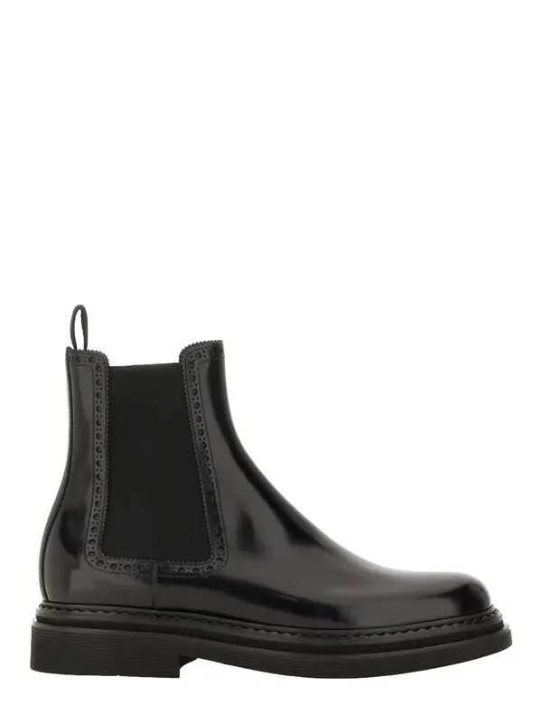 Dolce & Gabbana Brushed Leather Boot - Black