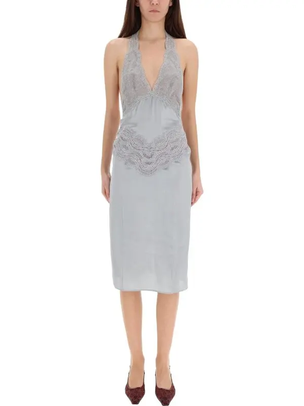 Gucci Silk Satin Dress - Gray