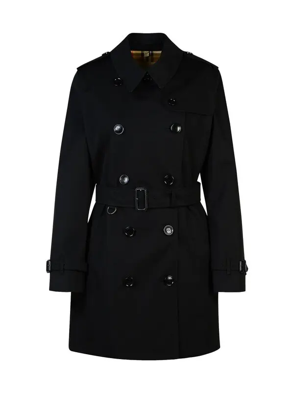 Burberry Kensington' Polyester Trench Coat - Black