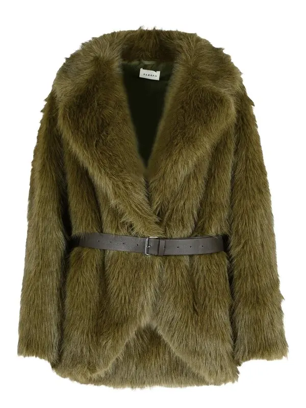 P.a.r.o.s.h Faux Fur Jacket - Green