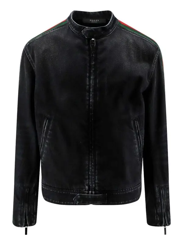 Gucci Certified Cotton Denim Jacket With Faded Effect - Black